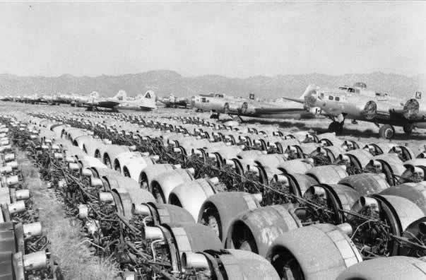 Consolidated B-24 Liberator boneyards, scrapping and smelting after ...